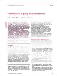 The Foundations of quality improvement science - Quality Improvement - ELFT