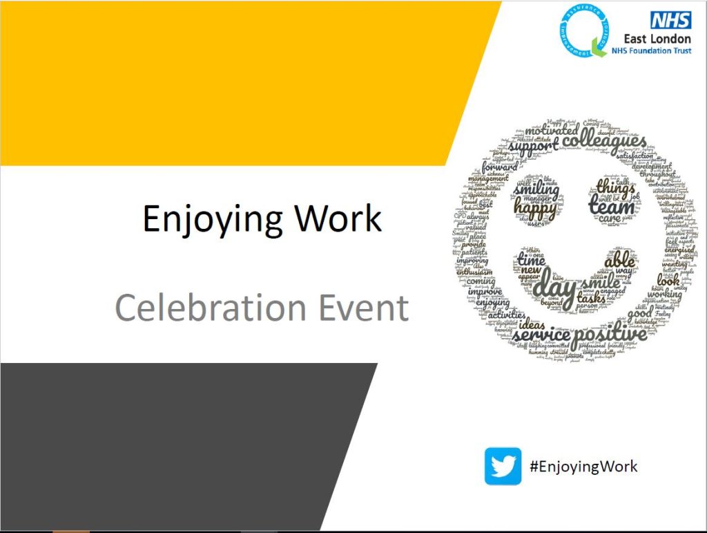 Enjoying Work Celebration Event Slide - Quality Improvement - ELFT